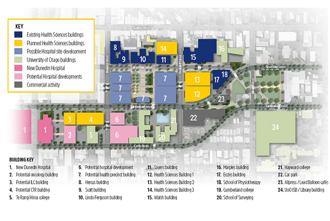 Health Precinct vision unveiled by University of Otago | Boffa Miskell